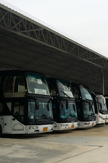 งานก่อสร้างโรงจอดรถบัสรับส่งพนักงาน ( NEW BUS PARK ) - wisanakarnchang